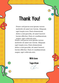 White Professional Thank You Pages Background A4 Template | PosterMyWall