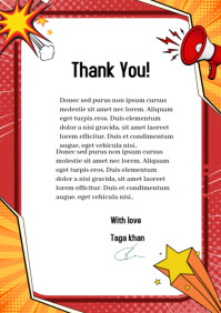 White Professional Thank You Pages Background A4 Template | PosterMyWall