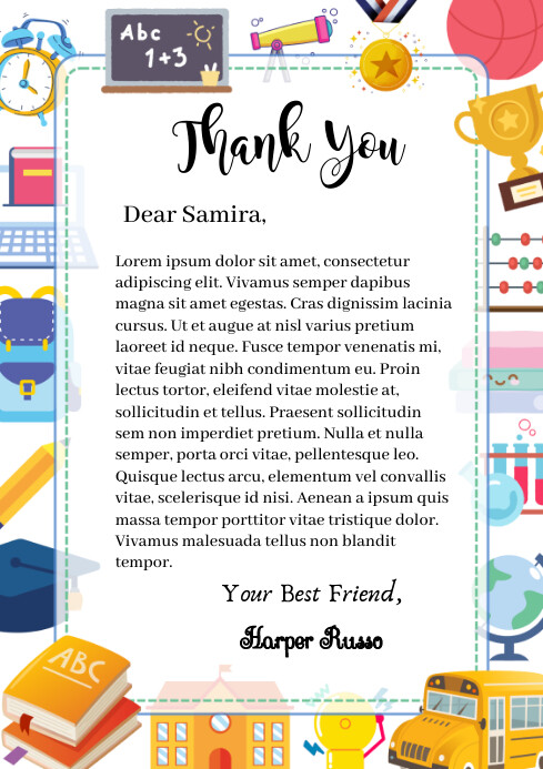 White Professional Thanks You Pages A4 Template | PosterMyWall