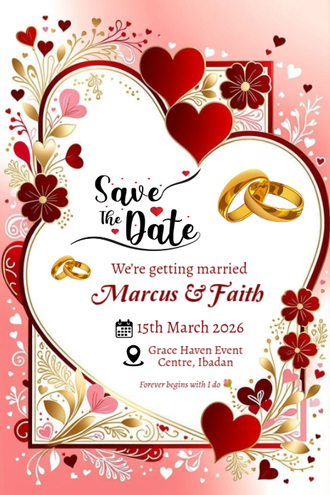 Plantilla de White Professional The Wedding Countdown Love In Bloom ...