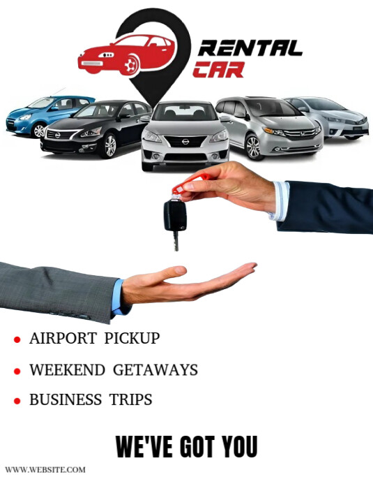 Copy of White Professional This Sleek And Modern Rental Car Poster ...