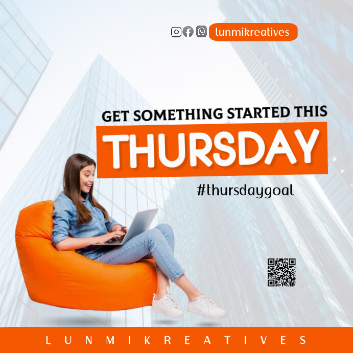 White Professional Thursday Instagram Post Template | PosterMyWall