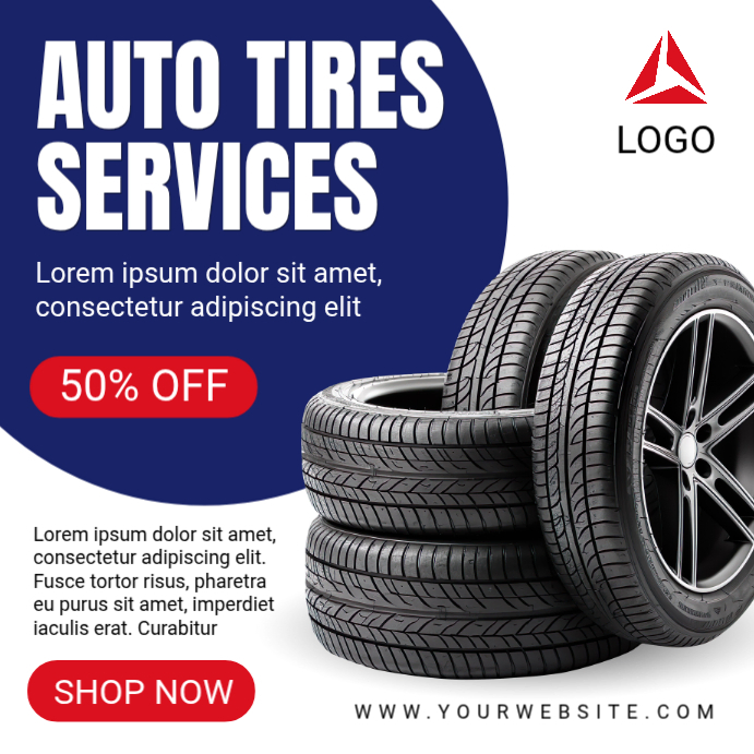 Plantilla de White Professional Tires Instagram Post | PosterMyWall