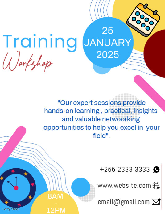 White Professional Training Workshop Flyer (us Letter) Template ...