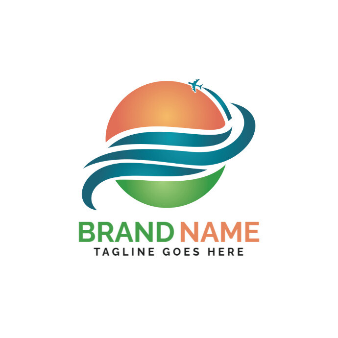 White Professional Travel Company Logo Template | PosterMyWall