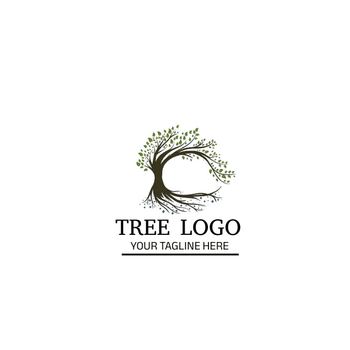 White Professional Tree Logo Template | PosterMyWall