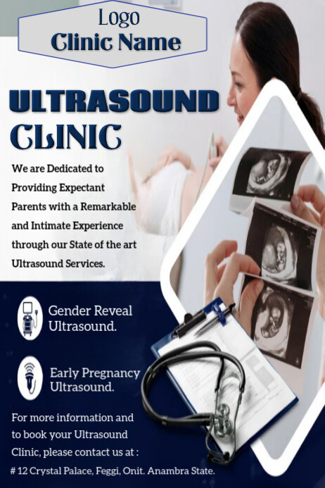 Copy of White Professional Ultrasound Clinic Flyer Poster | PosterMyWall