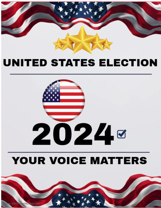 White Professional United States Election Flyer (us Letter) Template ...