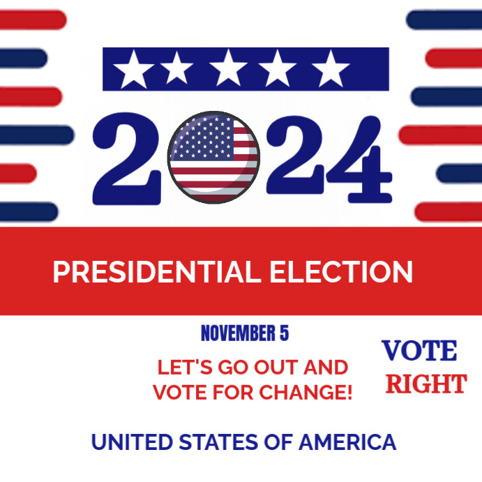 White Professional Us Election Day 2024 Instagram Post Template ...