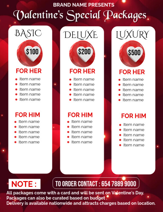 Copy of White Professional Valentine's Special Package Flyer (us Letter ...