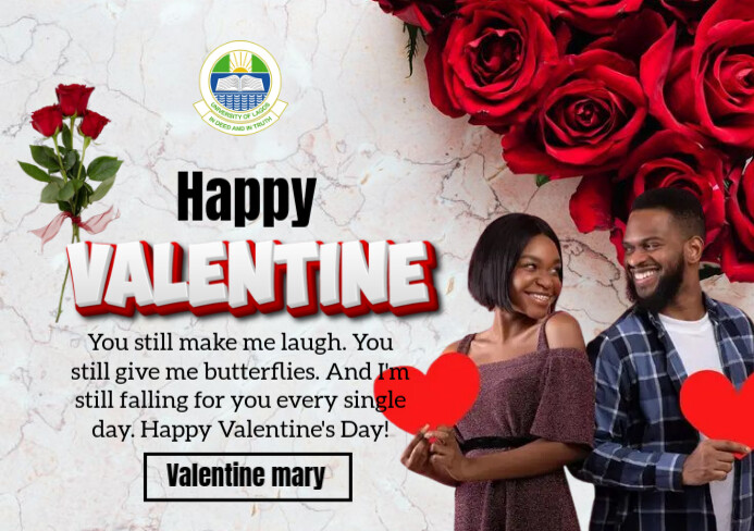 White Professional Valentine A5 Template | PosterMyWall