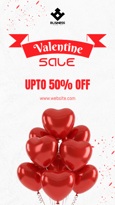 White Professional Valentine Day Sale Design Template Instagram Story ...