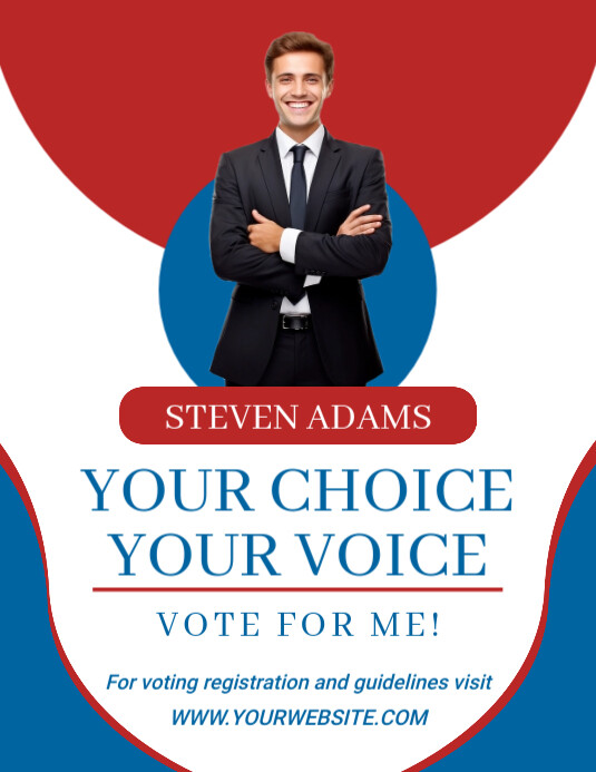 White Professional Vote Flyer (us Letter) Template | PosterMyWall