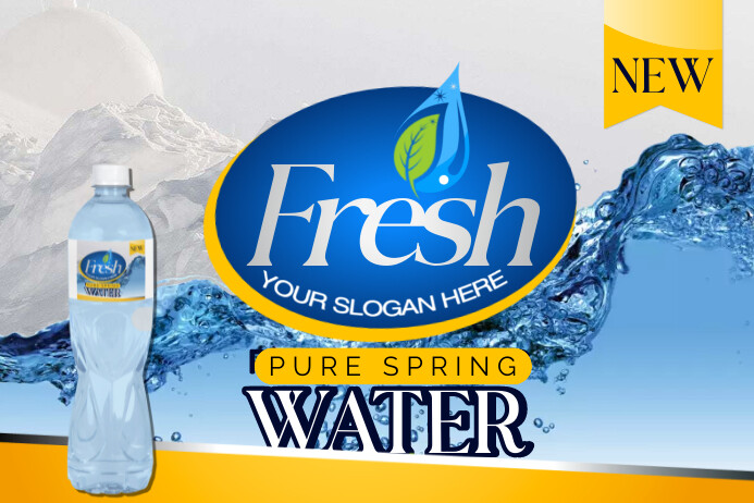 Copy of White Professional Water Sticker Poster | PosterMyWall