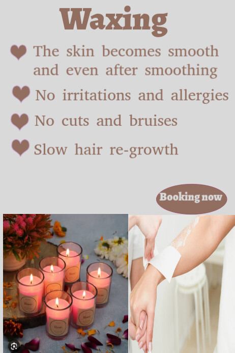 White Professional Waxing Poster Template | PosterMyWall