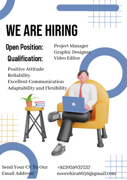 White Professional We Are Hiring A4 Template | PosterMyWall