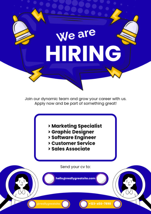 White Professional We Are Hiring A5 Template | PosterMyWall