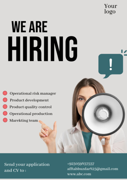 White Professional We Are Hiring Banners A4 Template | PosterMyWall