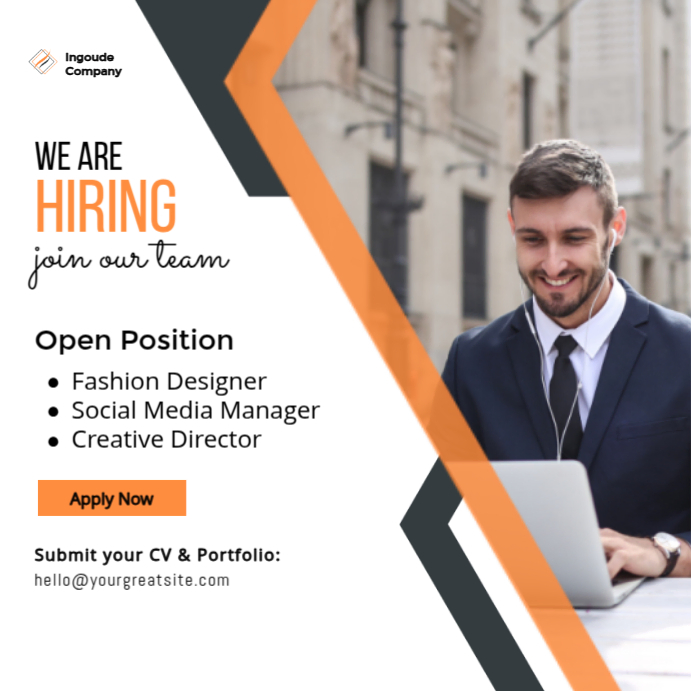 White Professional We Are Hiring Instagram Post Template | PosterMyWall