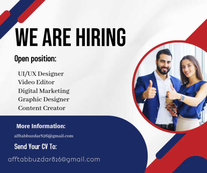 White Professional We Are Hiring Job Banners Medium Rectangle Template ...