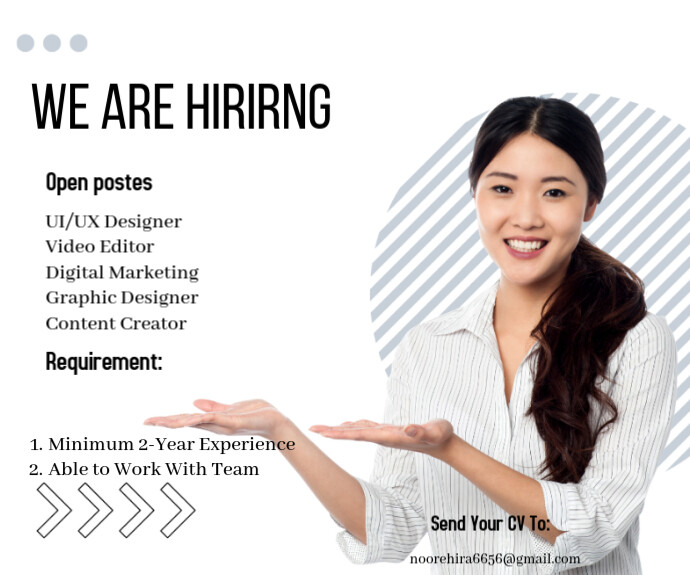 White Professional We Are Hiring Job Opportunities Medium Rectangle ...