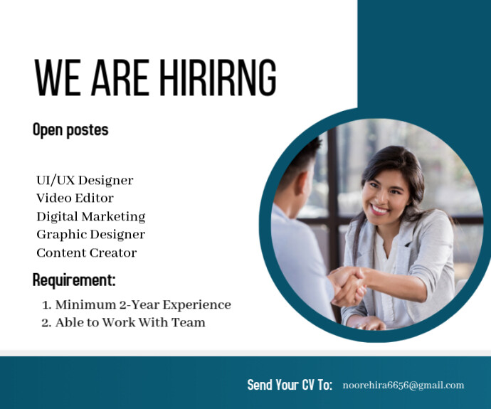 White Professional We Are Hiring Job Opportunities Medium Rectangle ...