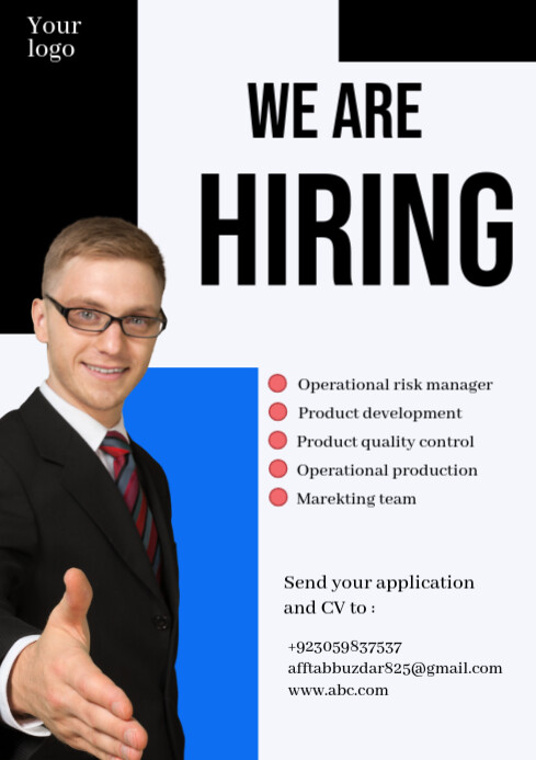 White Professional We Are Hiring Job Opportunities A4 Template ...