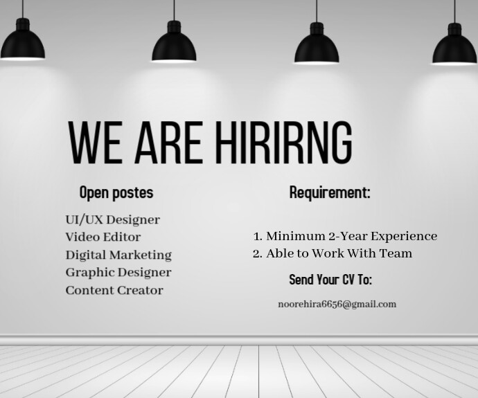 White Professional We Are Hiring Job Opportunities Medium Rectangle ...