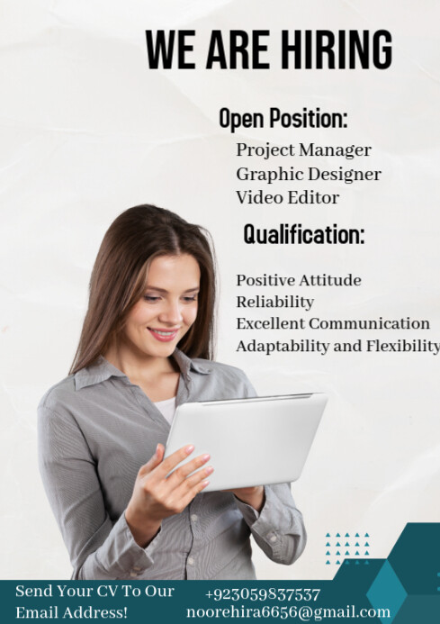 White Professional We Are Hiring Job Opportunities A4 Template ...