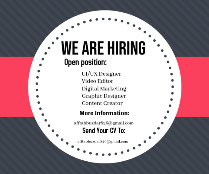 Plantilla de White Professional We Are Hiring Job Opportunities Medium ...