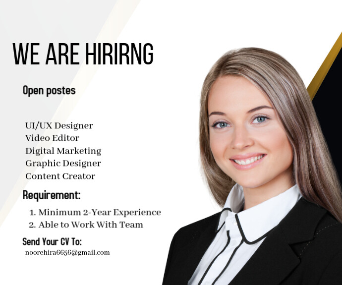 White Professional We Are Hiring Job Opportunities Medium Rectangle ...