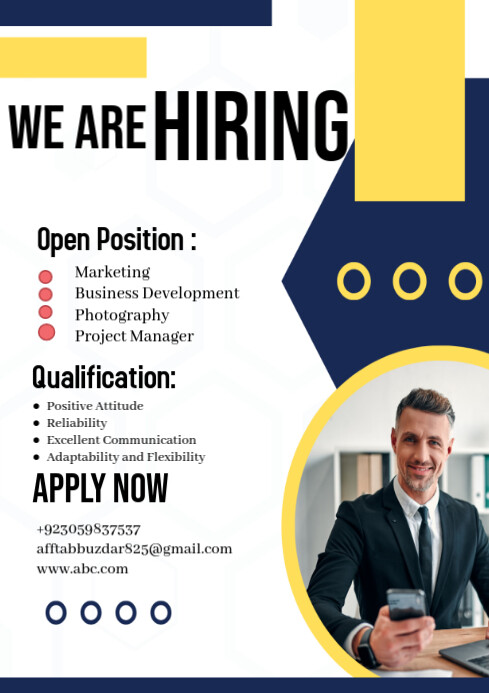 Plantilla de White Professional We Are Hiring / Job Vacancy ...
