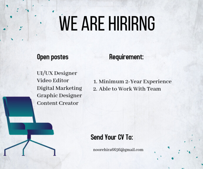 Plantilla de White Professional We Are Hiring / Job Vacancy ...