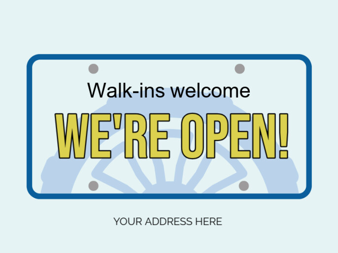 White Professional We Are Open Now Presentation Template | PosterMyWall