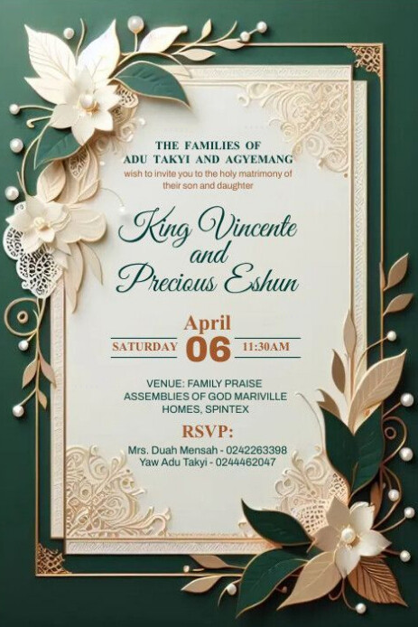 White Professional Wedding Invitation Design Template Pinterest Graphic ...