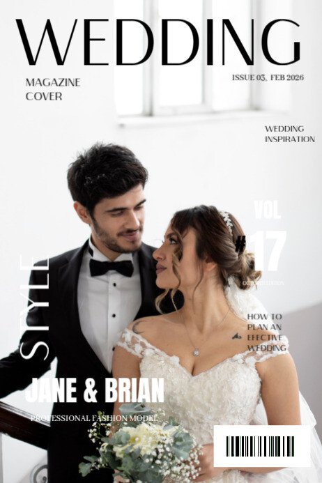 Copy of White Professional Wedding Magazine Cover Poster | PosterMyWall
