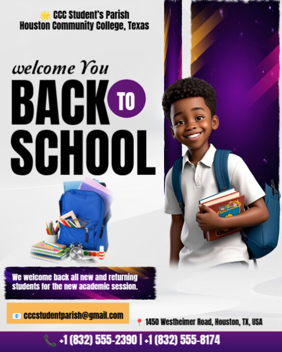 White Professional Welcome Back To School Instagram Portrait Template ...