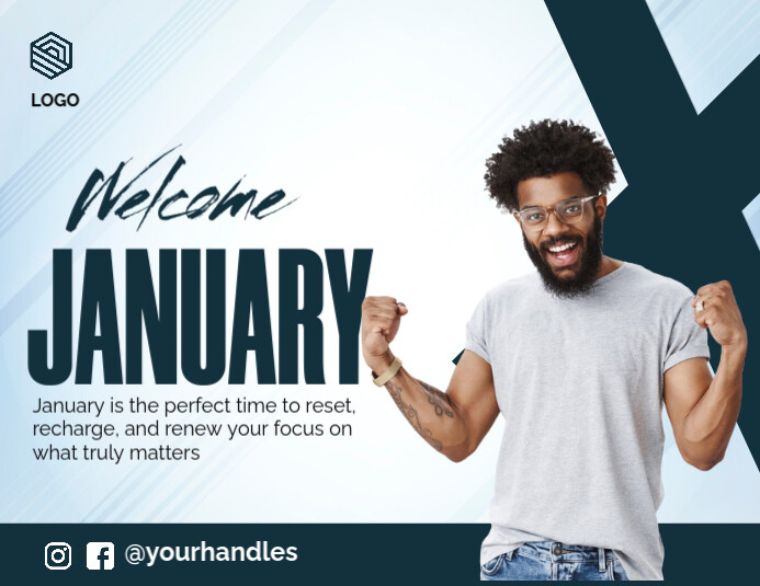 Copy of White Professional Welcome January Flyer (us Letter) | PosterMyWall