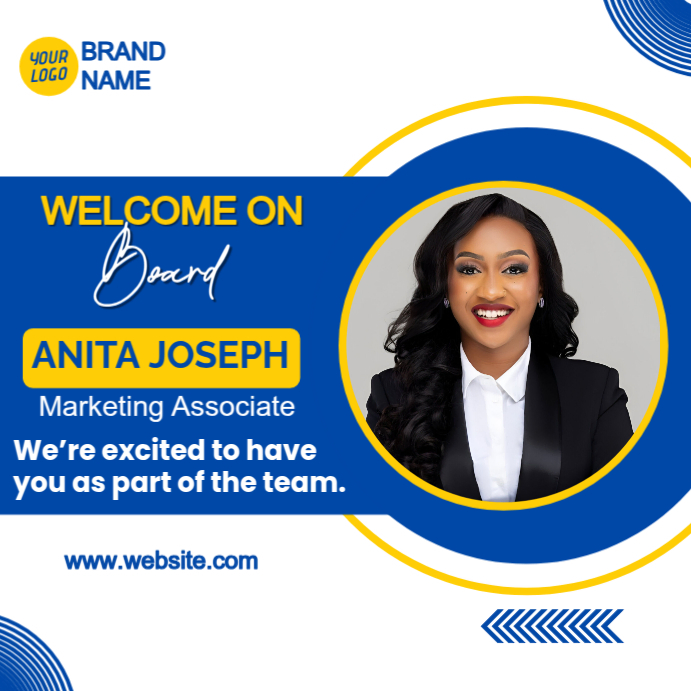 White Professional Welcome On Board Instagram Post Template | PosterMyWall