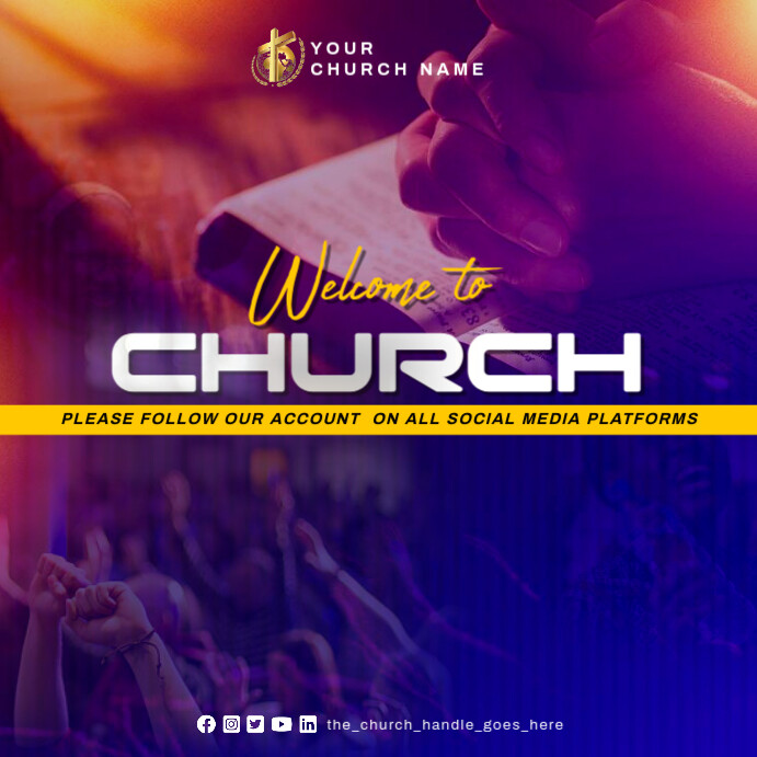 Copy of White Professional Welcome To Church Square (1:1) | PosterMyWall