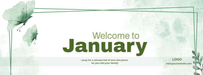 White Professional Welcome To January Facebook Cover Photo Template ...