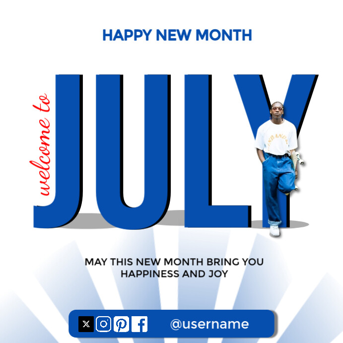 White Professional Welcome To July Design Template Instagram Post ...