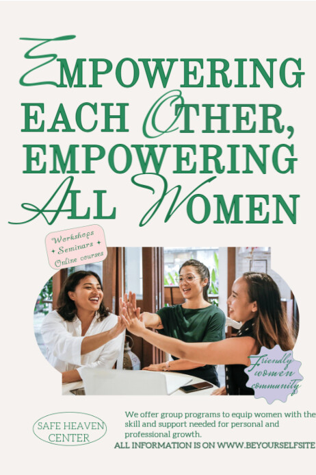 Copy of White Professional Womens Empowerment Template Poster ...
