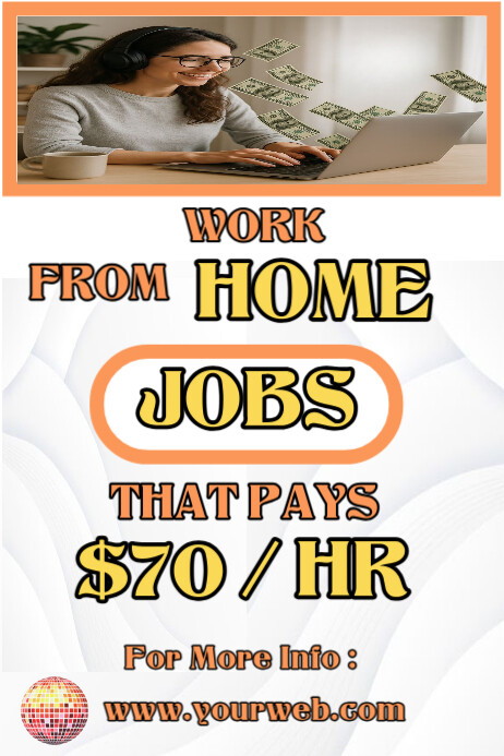 Copy of White Professional Work From Home Flyer Poster | PosterMyWall