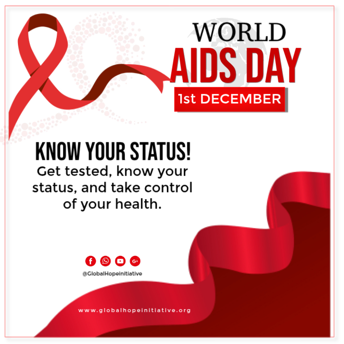 White Professional World Aids Day Square (1:1) Template | PosterMyWall