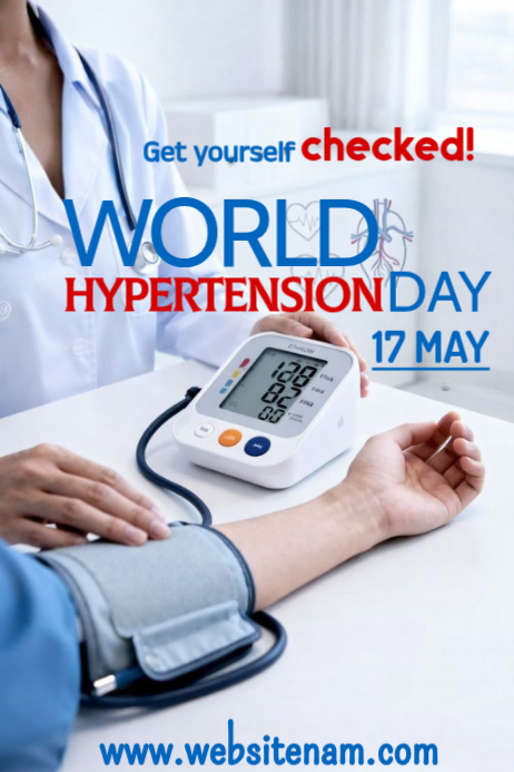 Copy of White Professional World Hypertension Day Poster | PosterMyWall