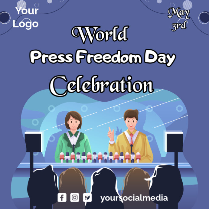 Copy of White Professional World Press Freedom Day Poster Instagram Post | PosterMyWall