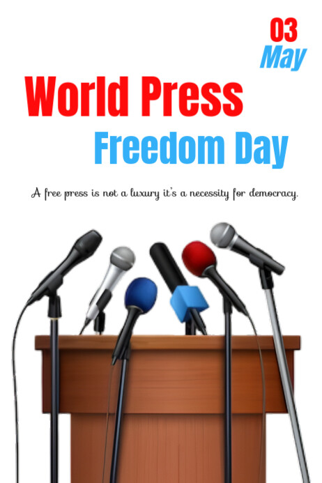 Copy of White Professional World Press Freedom Day Poster | PosterMyWall