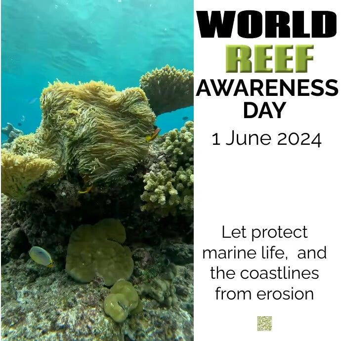 White Professional World Reef Awareness Day I Template | PosterMyWall