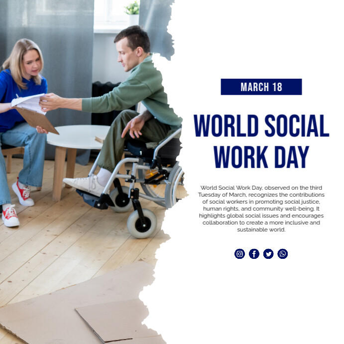 Copy of White Professional World Social Work Day Instagram Post ...